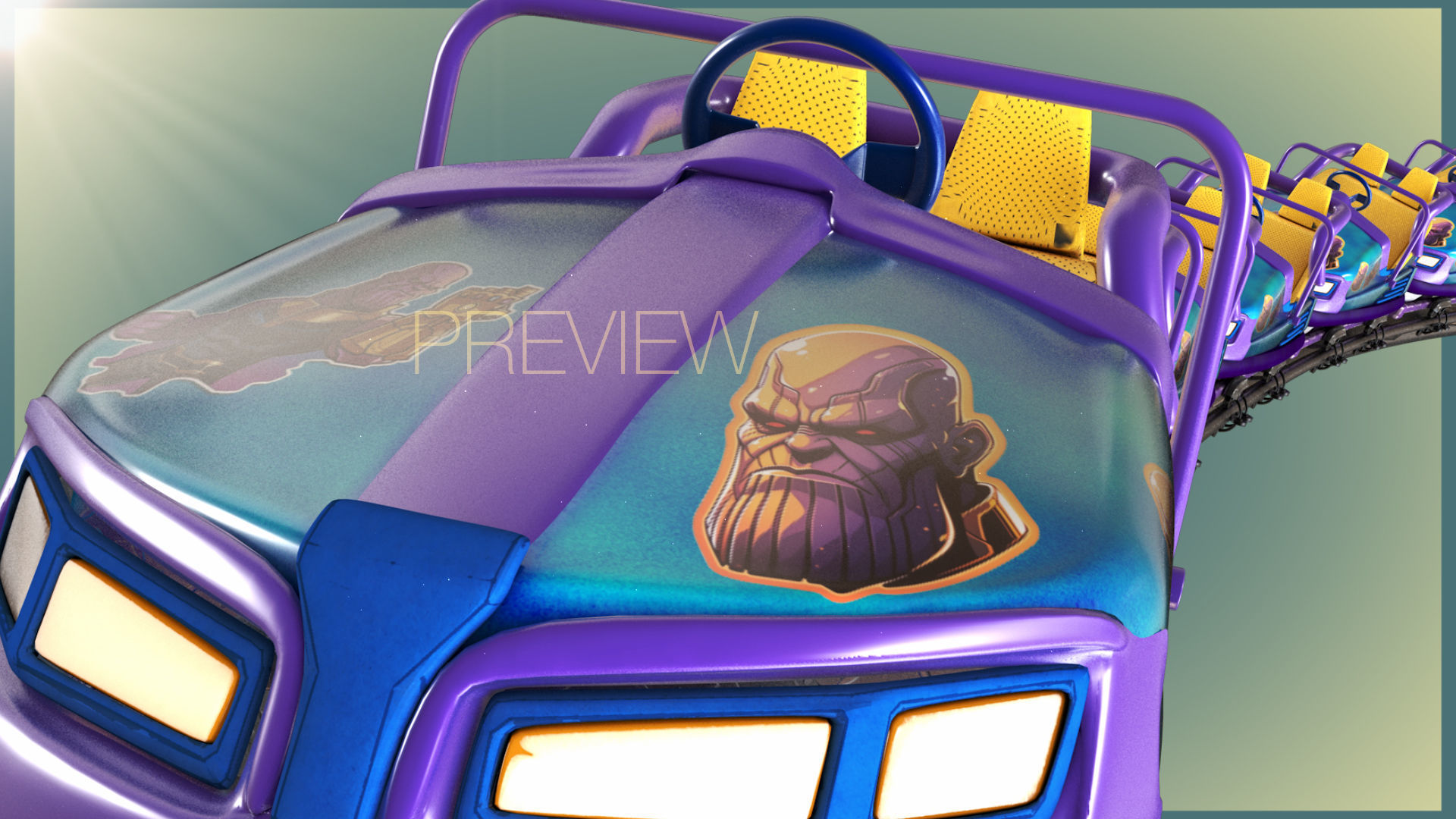 Animated Roller Coaster Train 3D model animated rigged | CGTrader