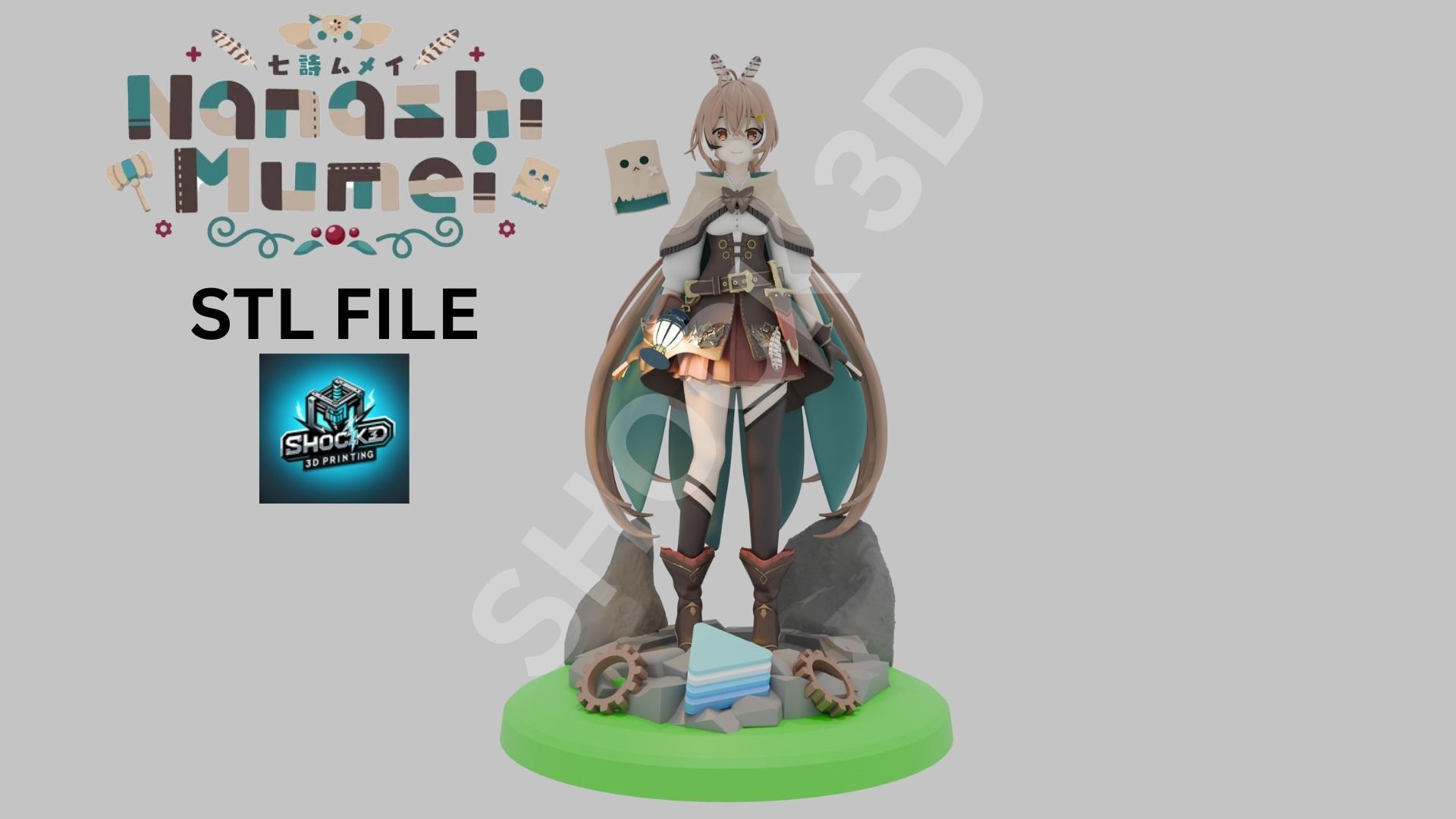 Nanashi Mumei 3D STL FILE - Hololive 3D model 3D printable | CGTrader