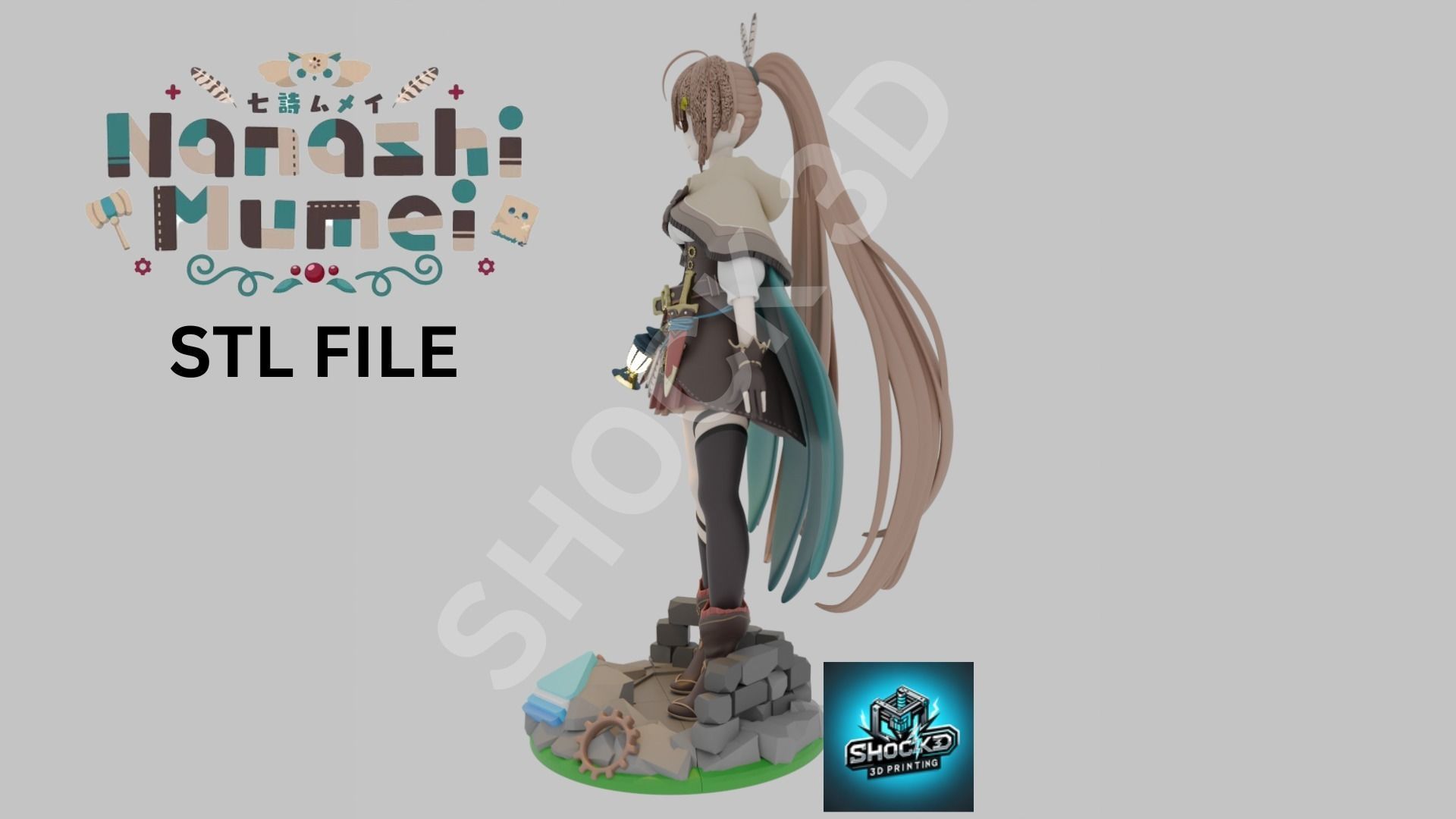 Nanashi Mumei 3D STL FILE - Hololive 3D model 3D printable | CGTrader