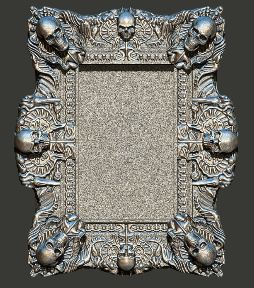 skull frame 3D model 3D printable | CGTrader