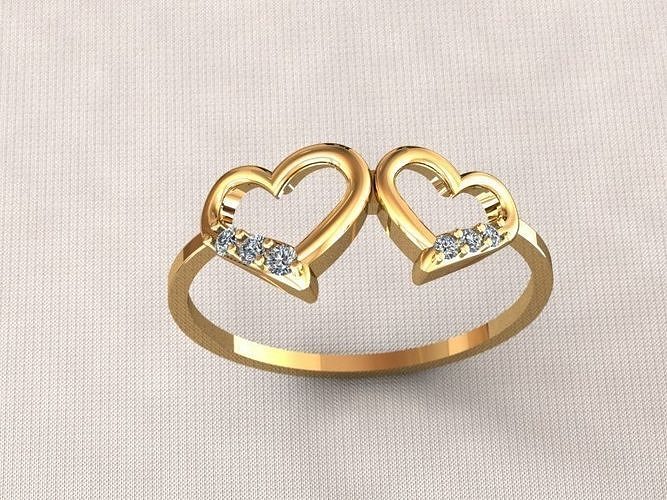 Light weight heart ring 3D model 3D printable | CGTrader