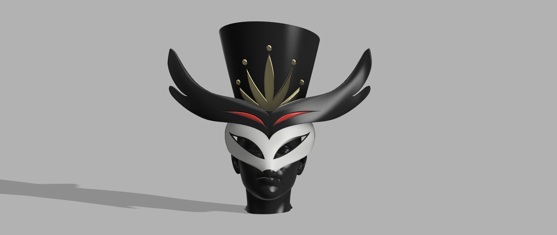 Stolas mask and hat - Helluva Boss 3D model 3D printable | CGTrader