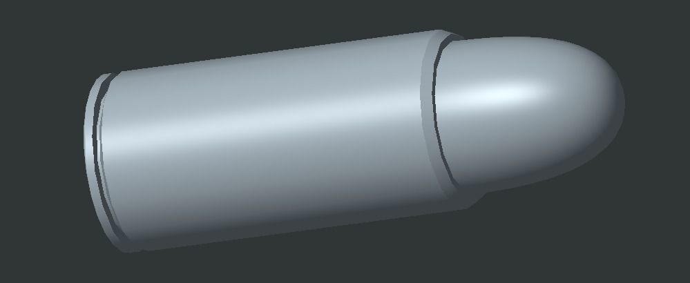 1 TO 1 SCALE 0-172 CALIBER BULLET PRINTABLE CAD FILE free 3D model 3D ...