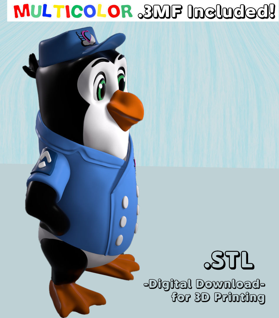 PIPSON the penguin tots 3D model 3D printable | CGTrader