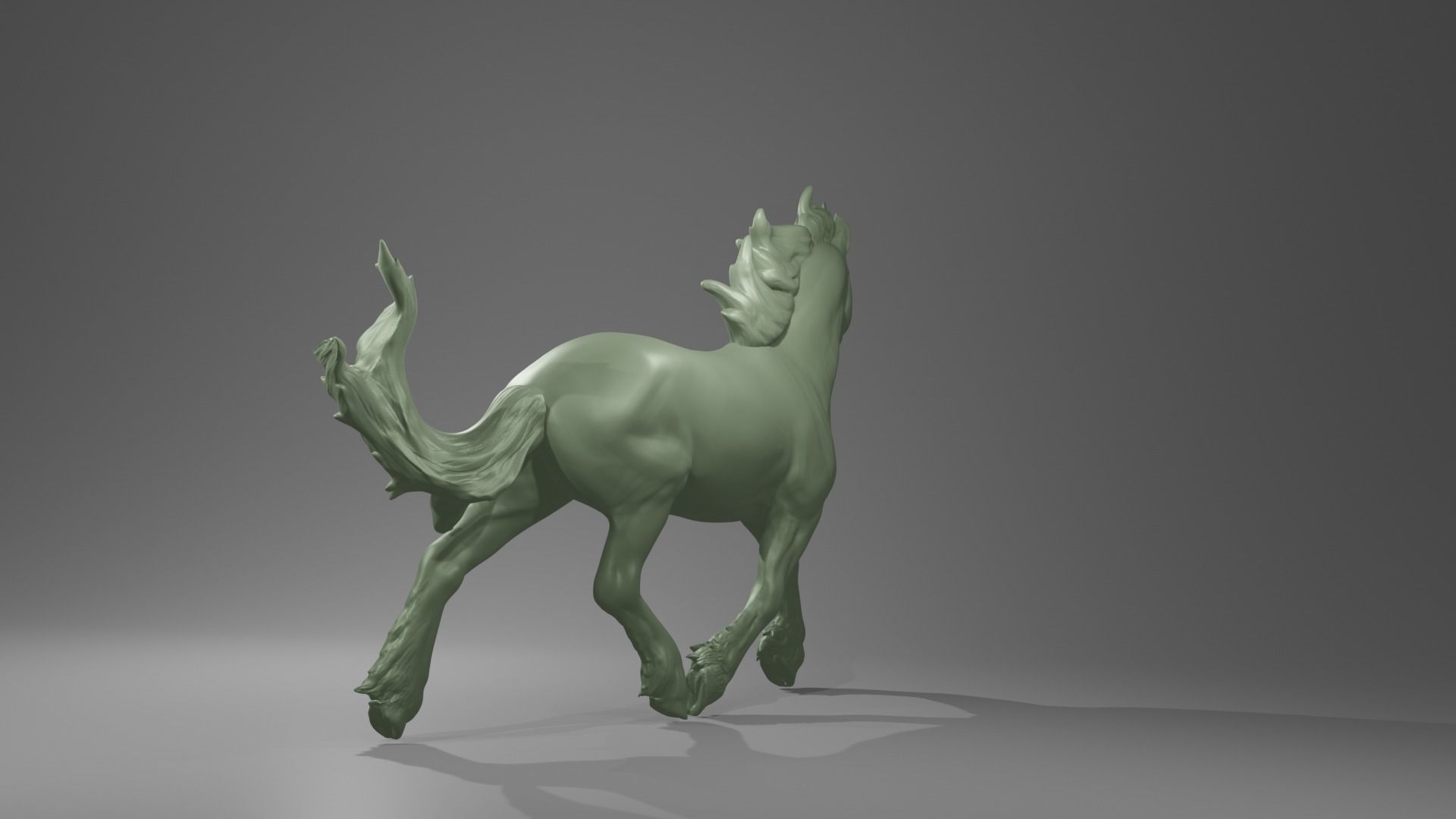 Floating running realistic unicorn mystical beast fantasy dnd 3D model ...