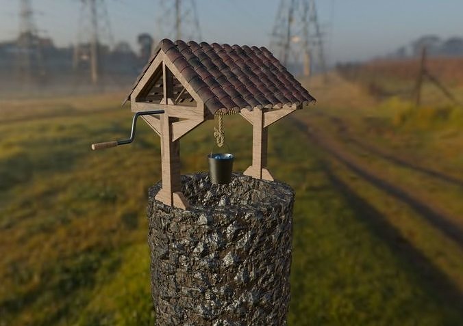 Old Stone Well free 3D model animated | CGTrader