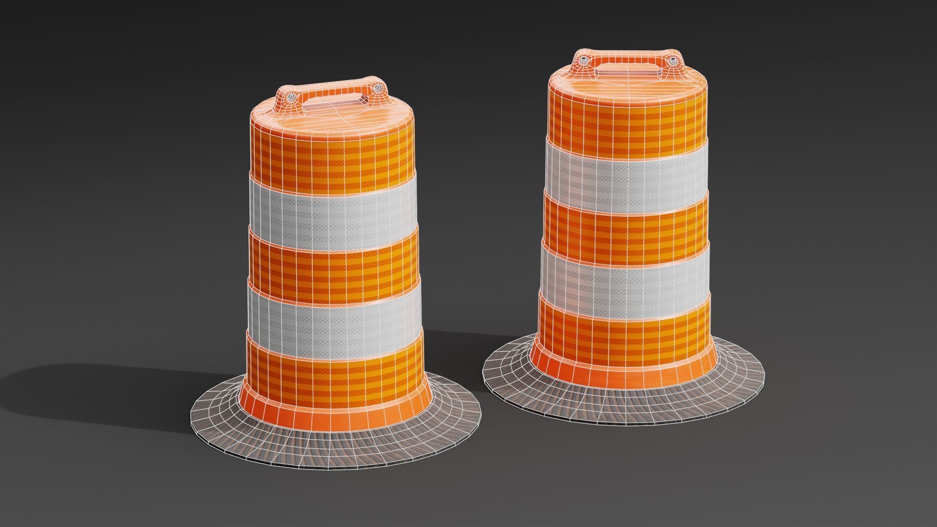 3D model Traffic Barrel PBR Game-ready VR / AR / low-poly | CGTrader