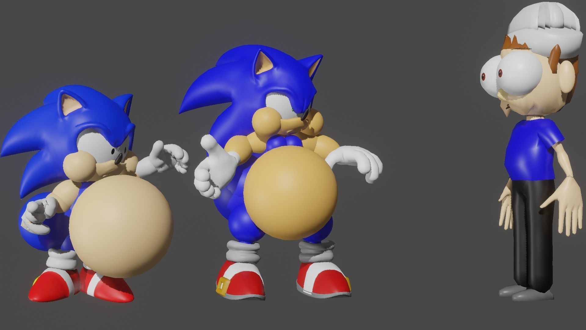 Modern Sonic the Hedgehog free 3D model rigged | CGTrader