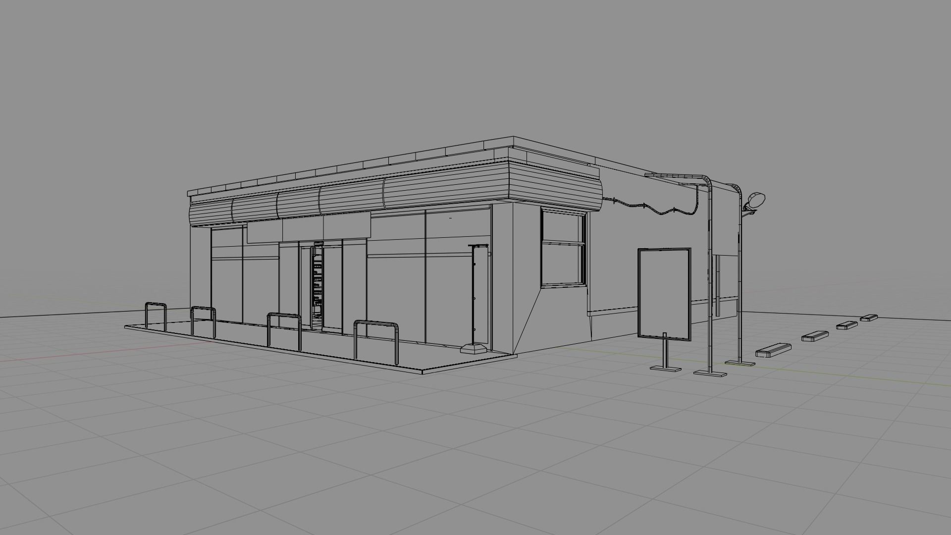 3D model 711 Convenience Store Model Japan with blender file VR / AR ...