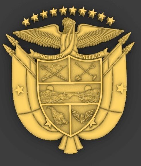 Escudo de Panama Coat of Arms Panama 3D model 3D printable | CGTrader