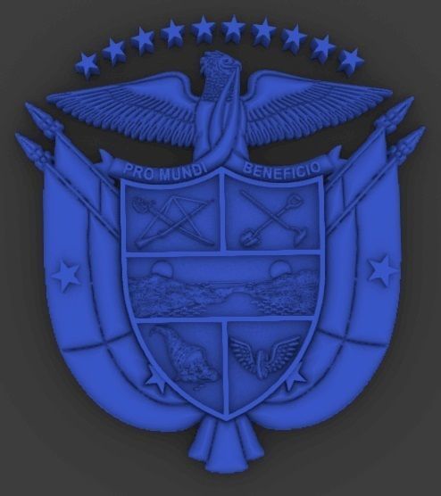 Escudo de Panama Coat of Arms Panama 3D model 3D printable | CGTrader