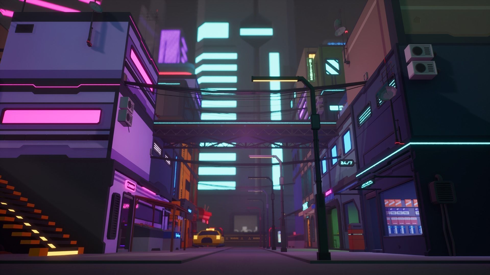 3D model Low Poly Sci-Fi Cyberpunk City VR / AR / low-poly | CGTrader