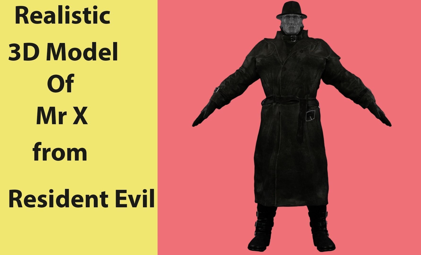 3D model Mr X Resident Evil VR / AR / low-poly | CGTrader
