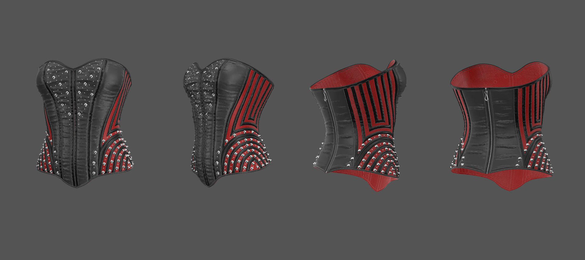 Corset - Marvelous Designer project and OBJ free 3D model | CGTrader