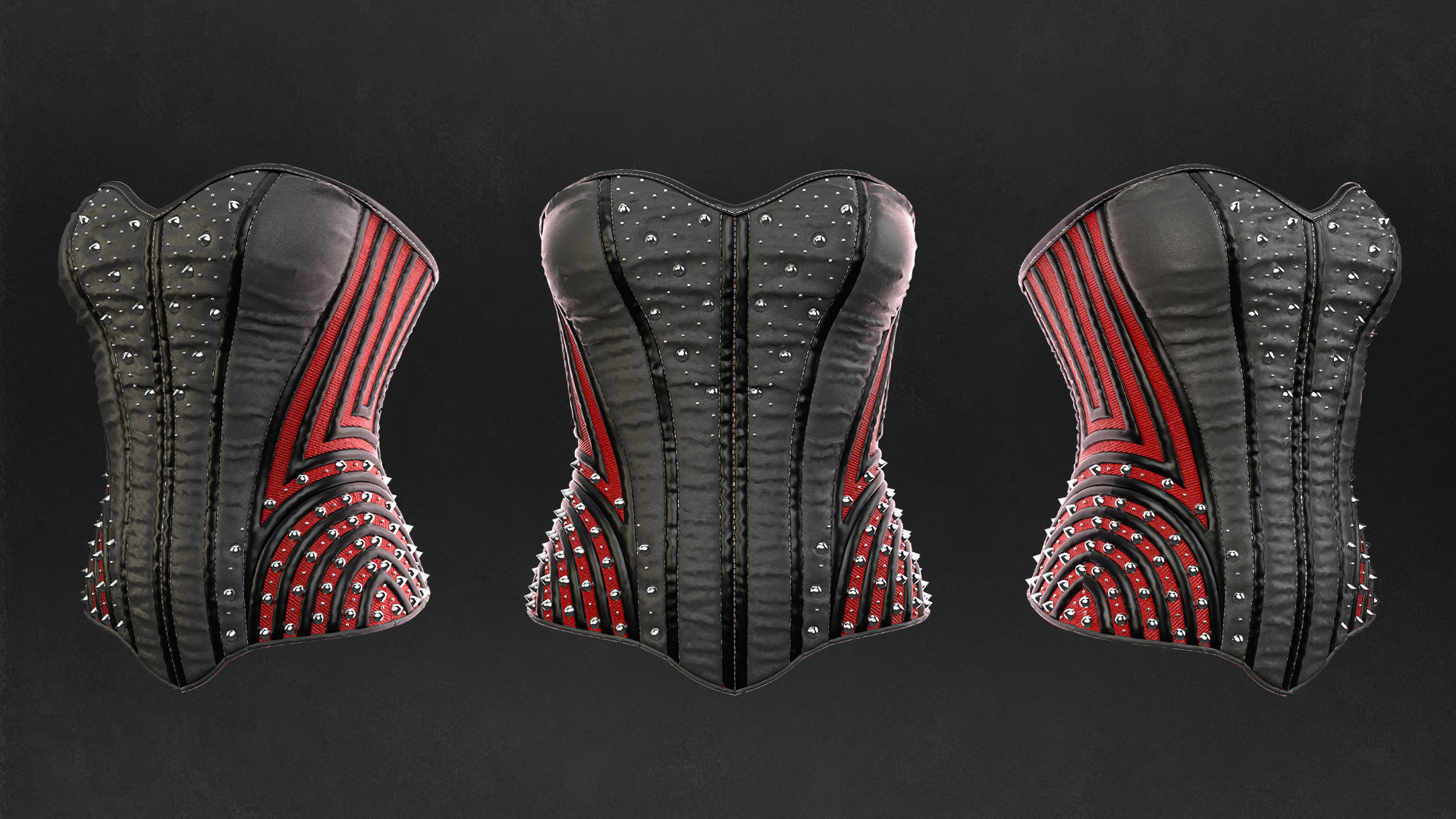 Corset - Marvelous Designer project and OBJ free 3D model | CGTrader