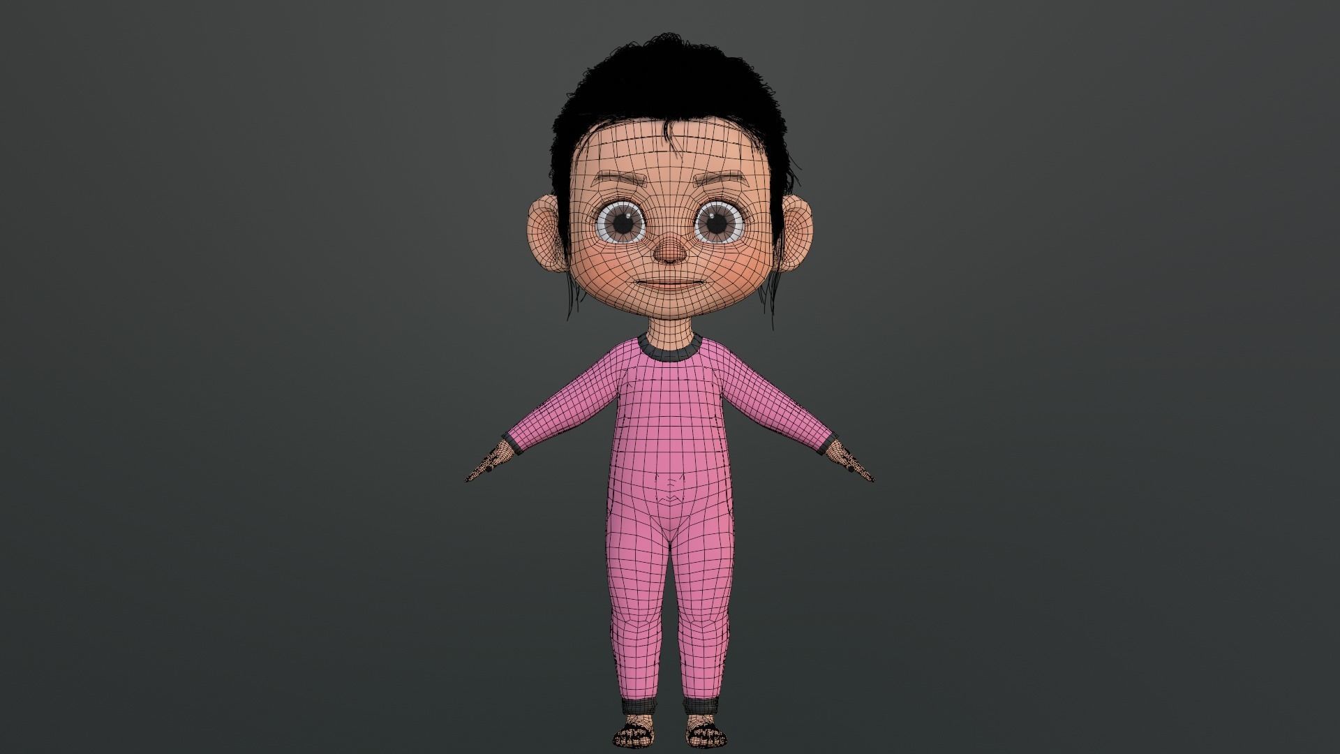 3D model Betty Cartoon Girl Character VR / AR / low-poly | CGTrader