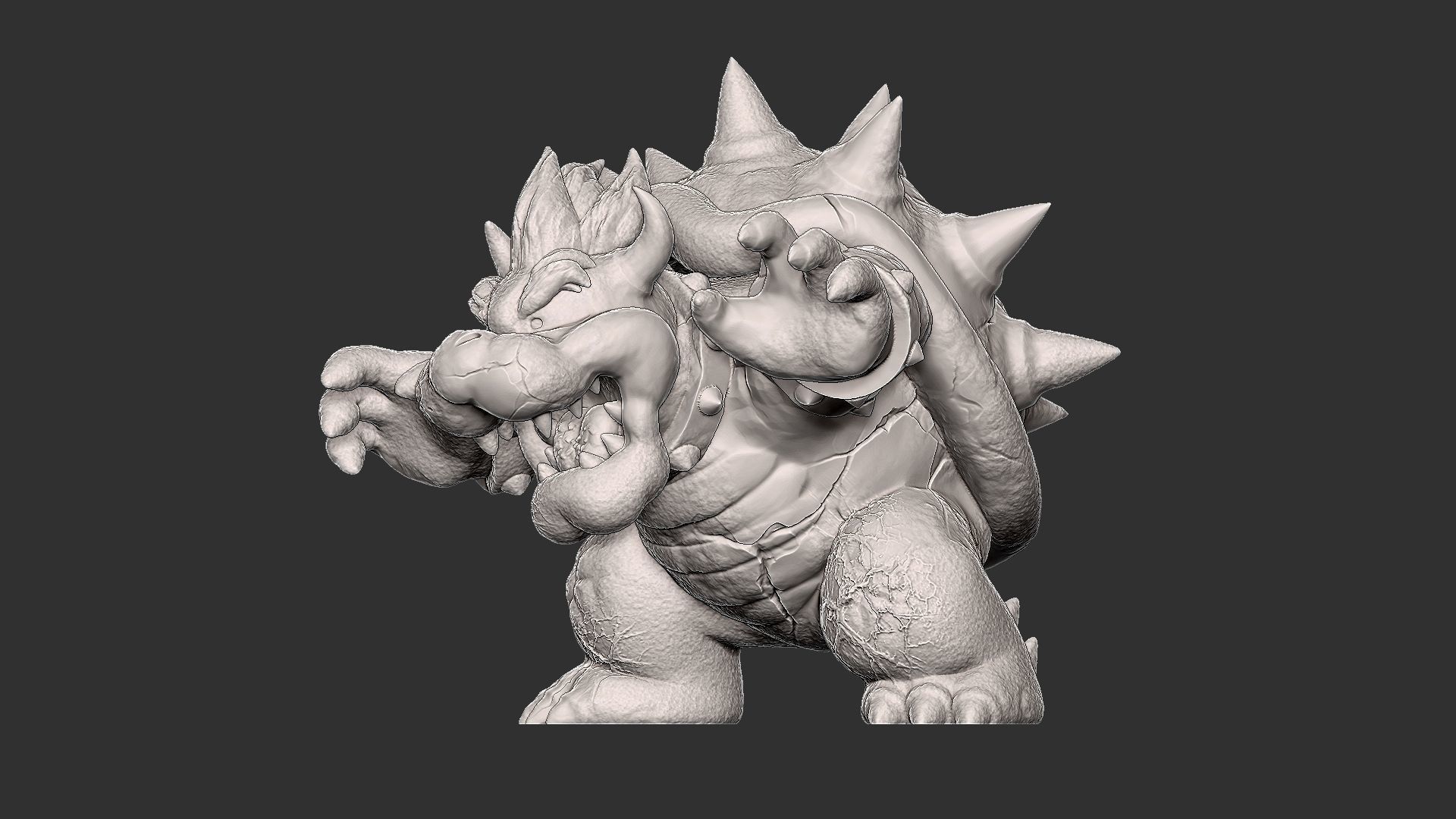 free bowser statue free 3D model 3D printable | CGTrader