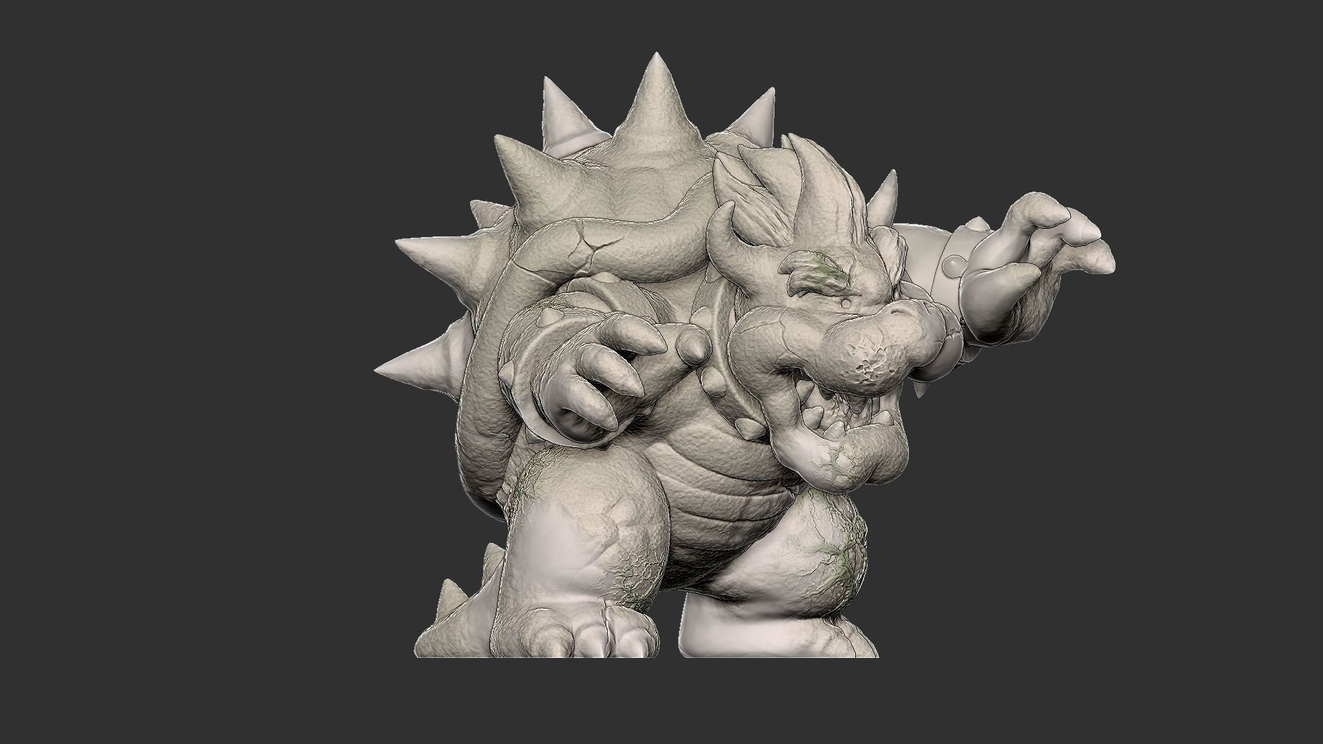 free bowser statue free 3D model 3D printable | CGTrader