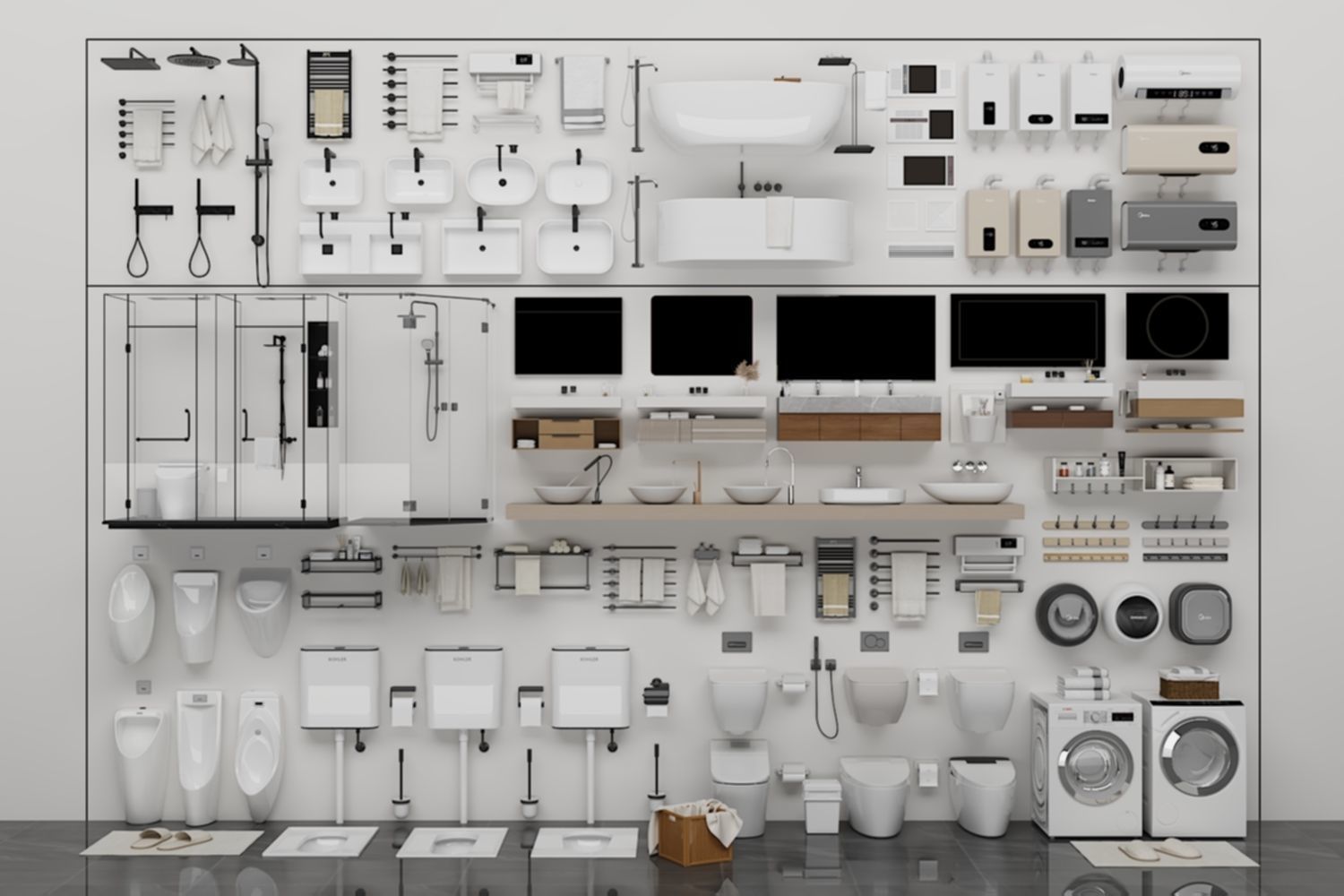 Sanitary Tools free 3D model | CGTrader