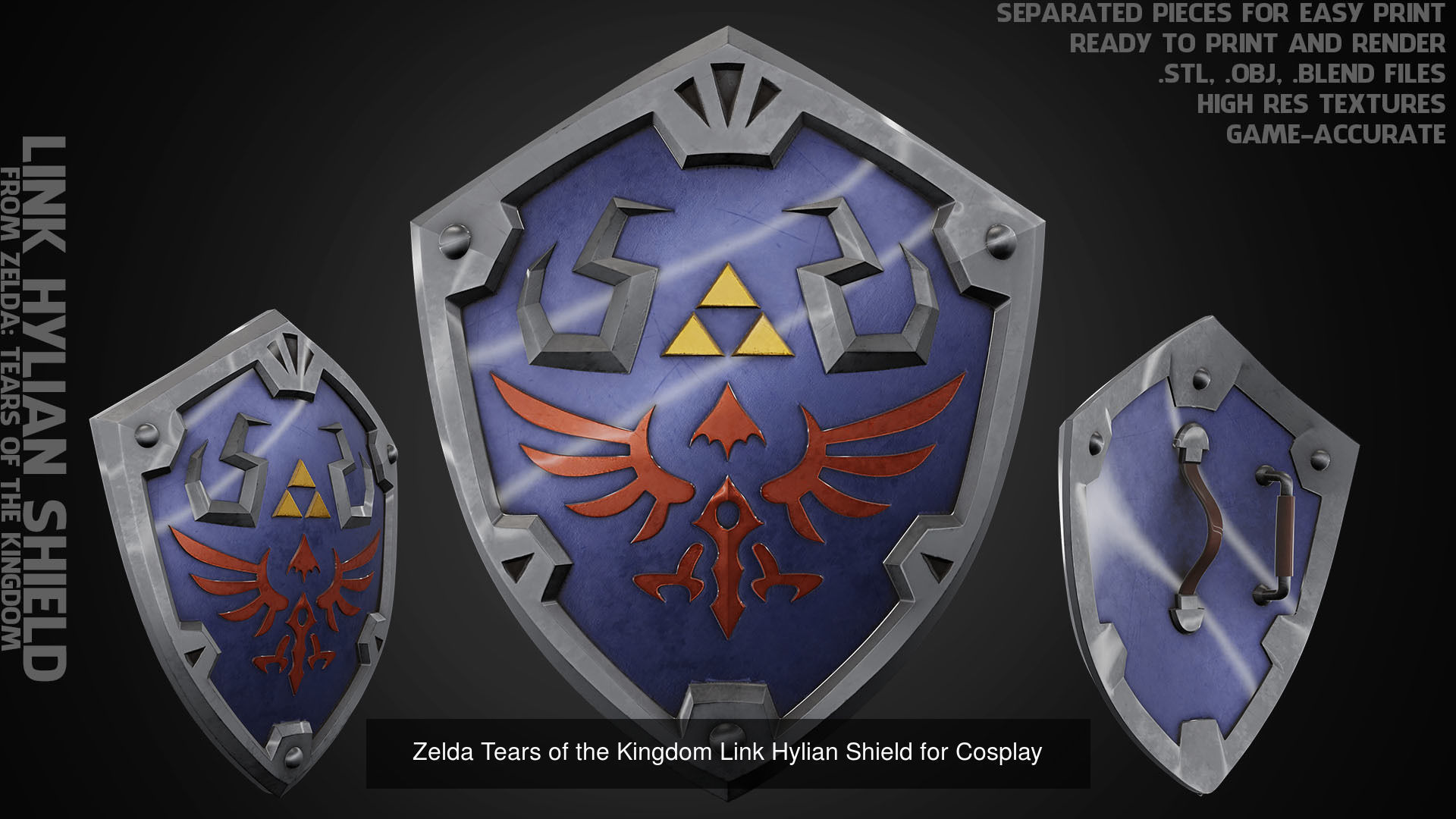 Zelda Tears Of The Kingdom Link Shield and Sword for Cosplay 3D Model Collection 3D printable ...