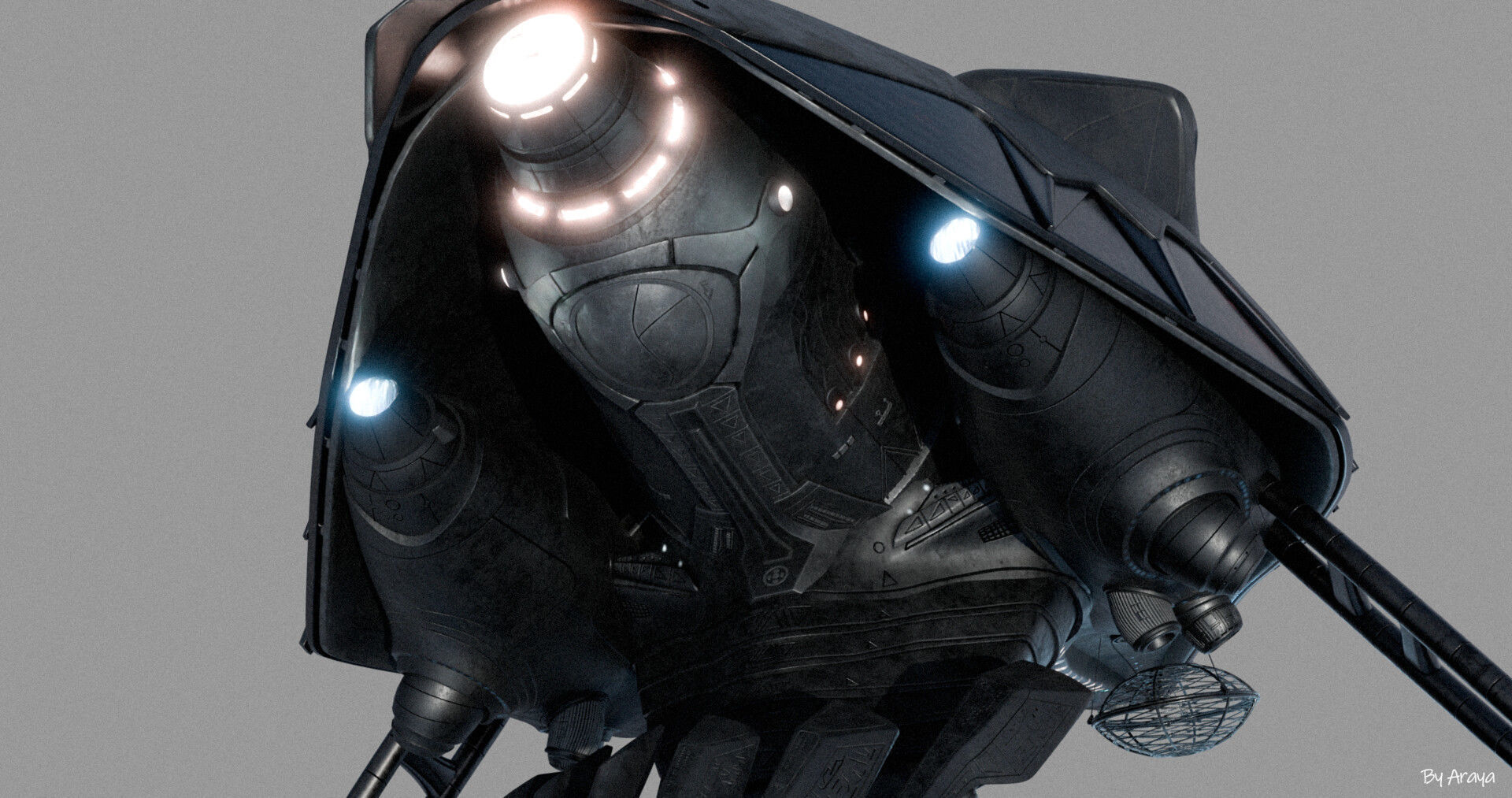 War of the Worlds Tripod 2005 Recreation 3D model rigged | CGTrader