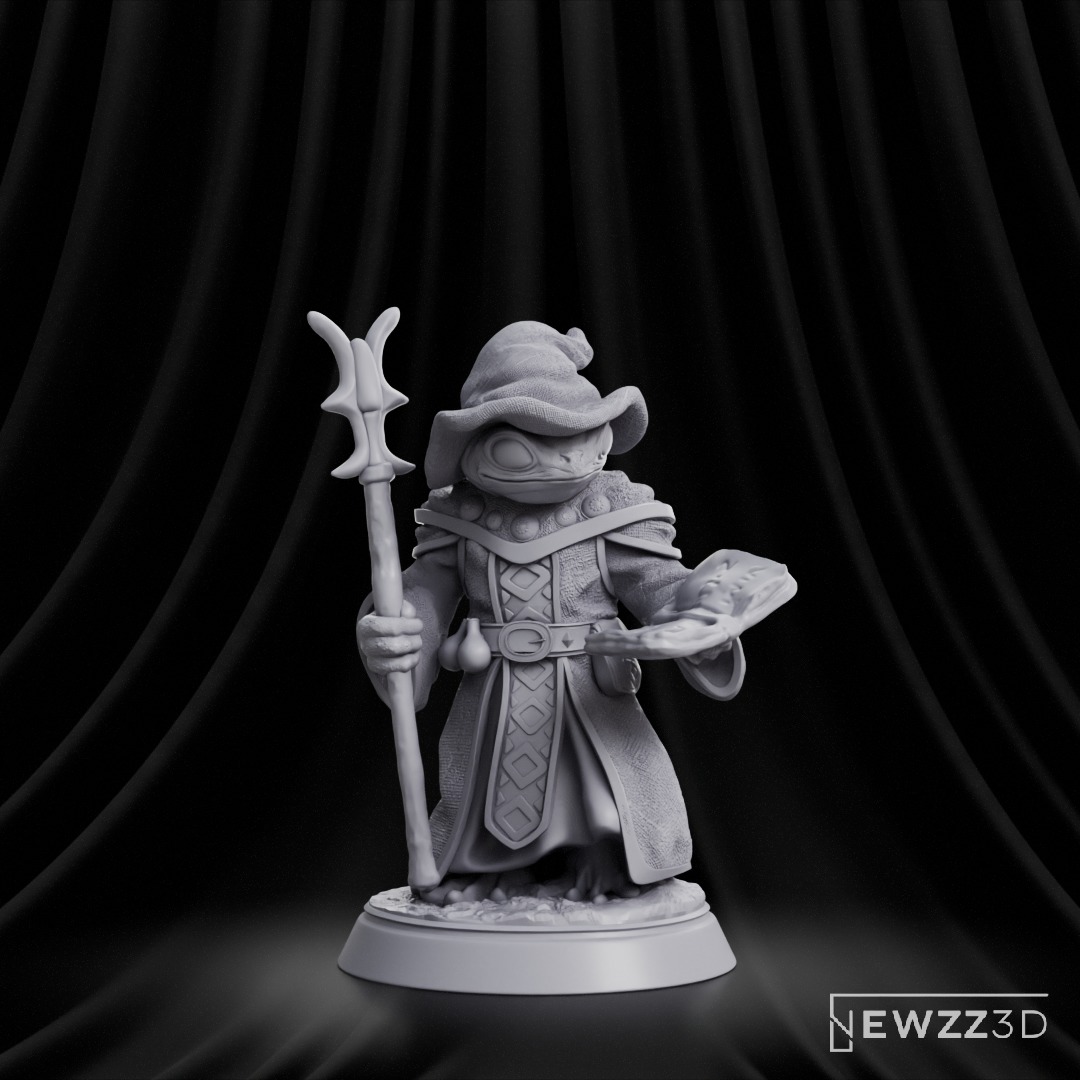 Frog Wizard RPG free 3D model 3D printable | CGTrader