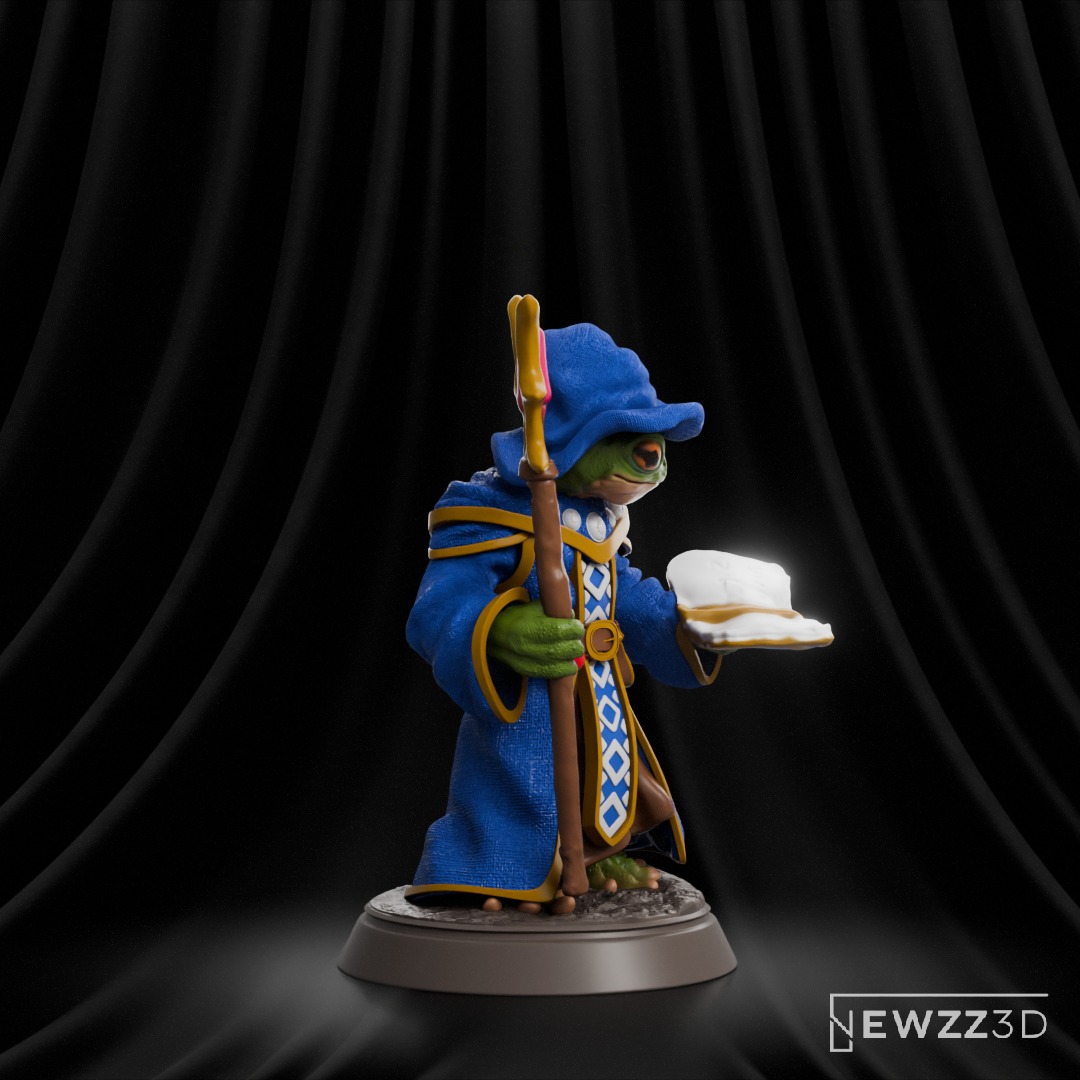 Frog Wizard RPG free 3D model 3D printable | CGTrader