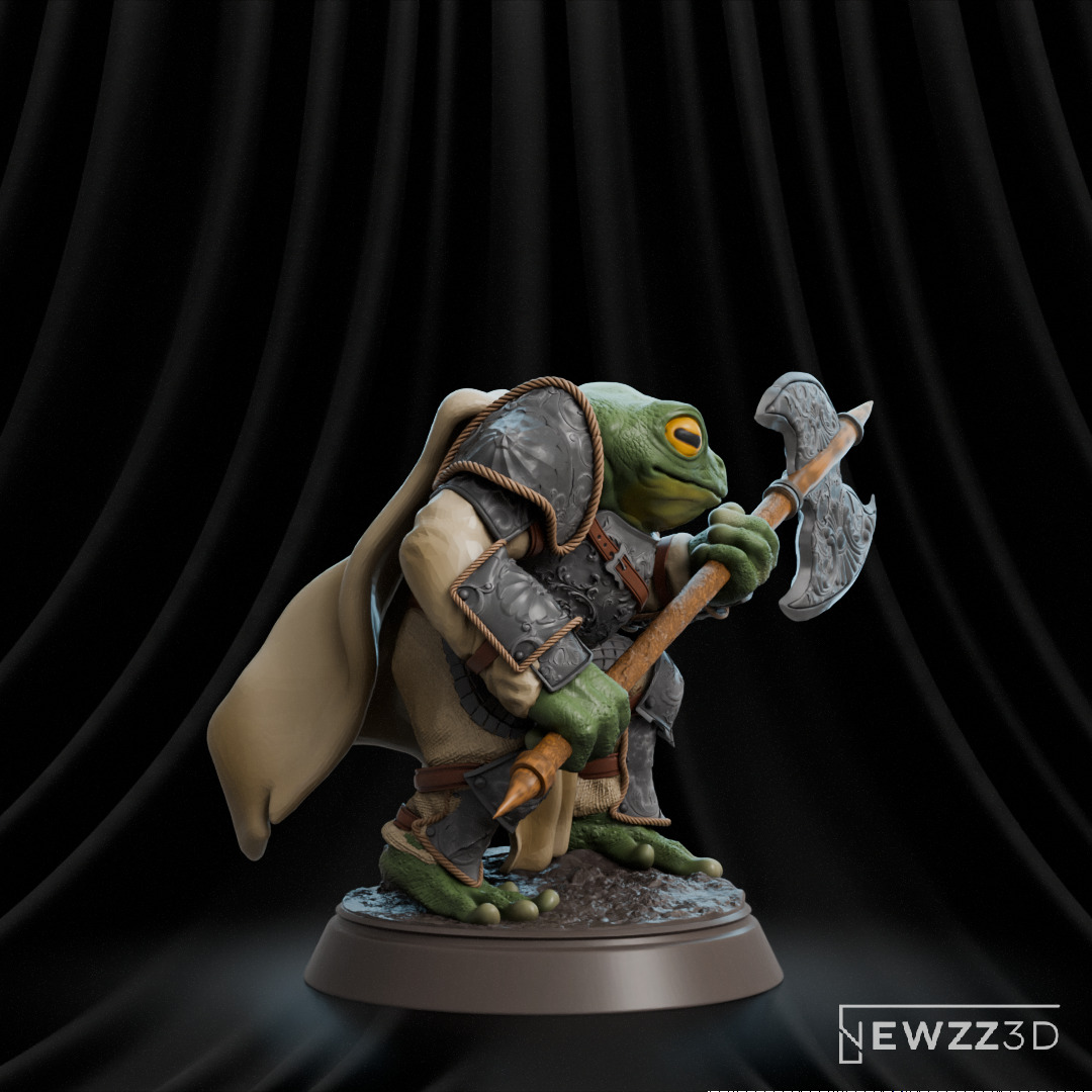 Frog Warrior RPG free 3D model 3D printable | CGTrader