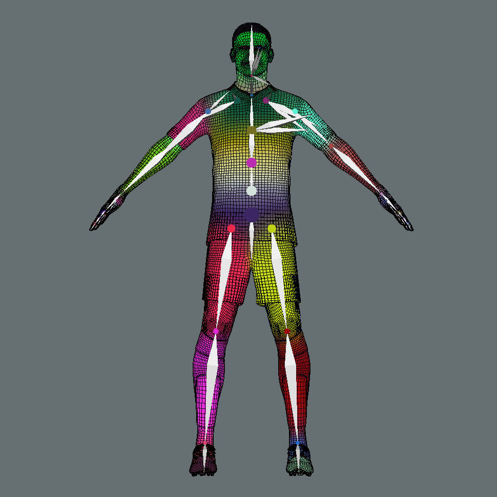 T-Pose Rigged Mitrovic Al Hilal 3D model animated rigged | CGTrader