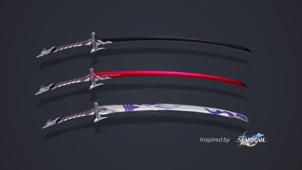 ACHERON SWORD FULL KIT From Honkai Star Rail 3D model rigged | CGTrader