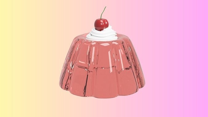 pudding 3D model | CGTrader