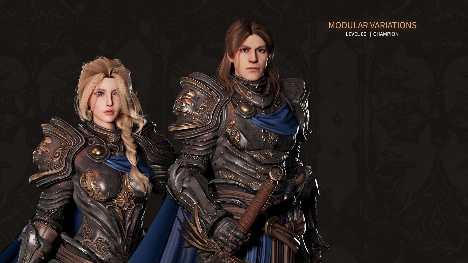 3D model MMORPG Champion Warrior - Medieval Fantasy Modular Character ...