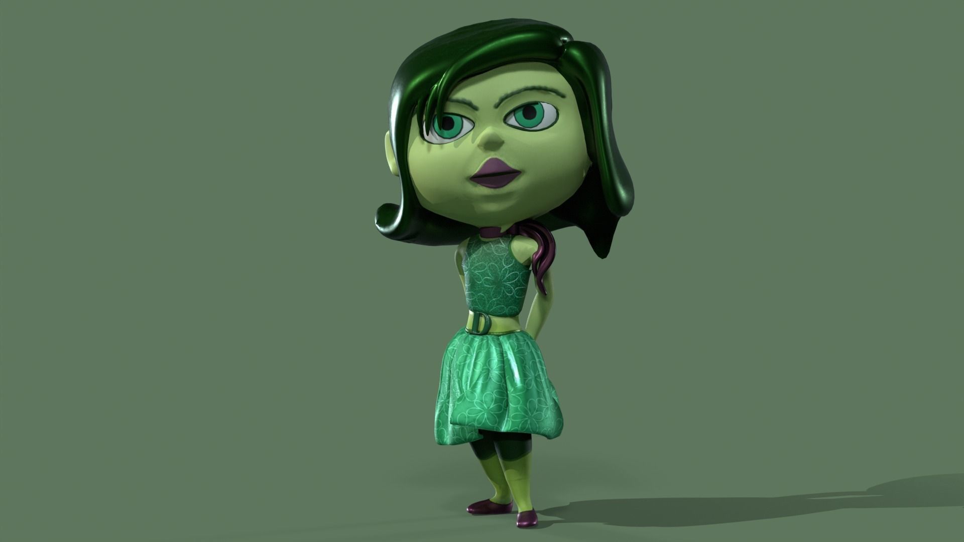 3D model Disgust from Inside Out Renderable VR / AR / low-poly | CGTrader