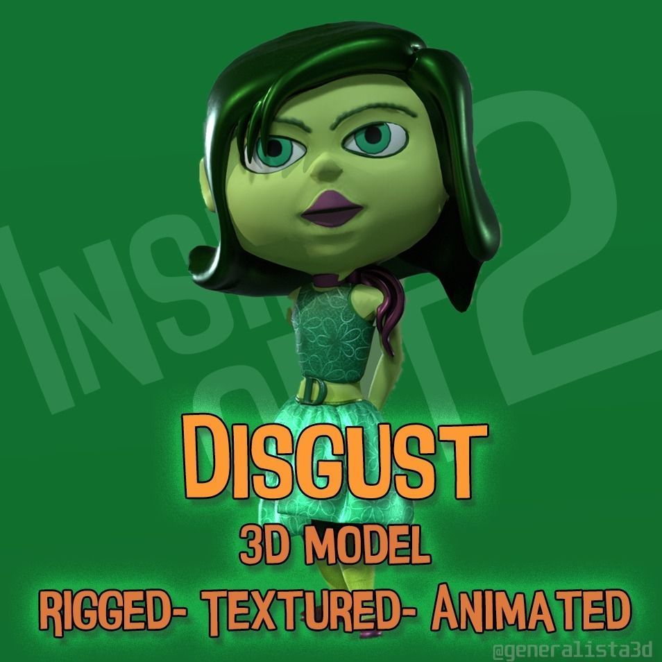 3D model Disgust from Inside Out Renderable VR / AR / low-poly | CGTrader