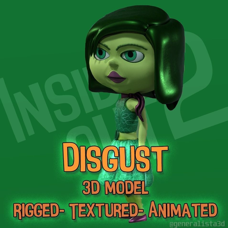 3D model Disgust from Inside Out Renderable VR / AR / low-poly | CGTrader