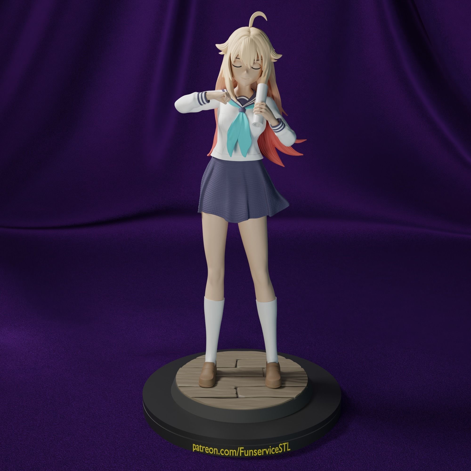 Torako Koshi from anime Shikanoko Nokonoko Koshitantan 3D model 3D ...