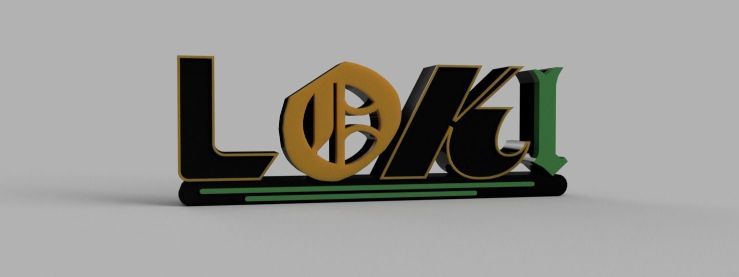 Loki Logo 3D model 3D printable | CGTrader