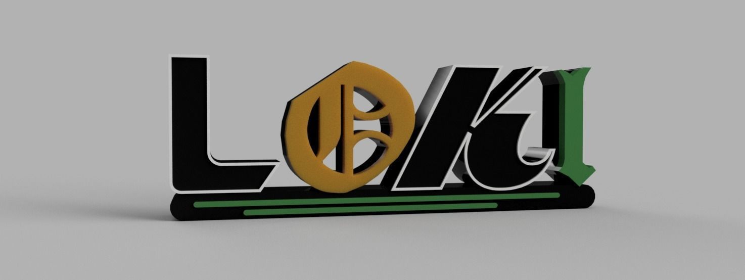 Loki Logo 3D model 3D printable | CGTrader
