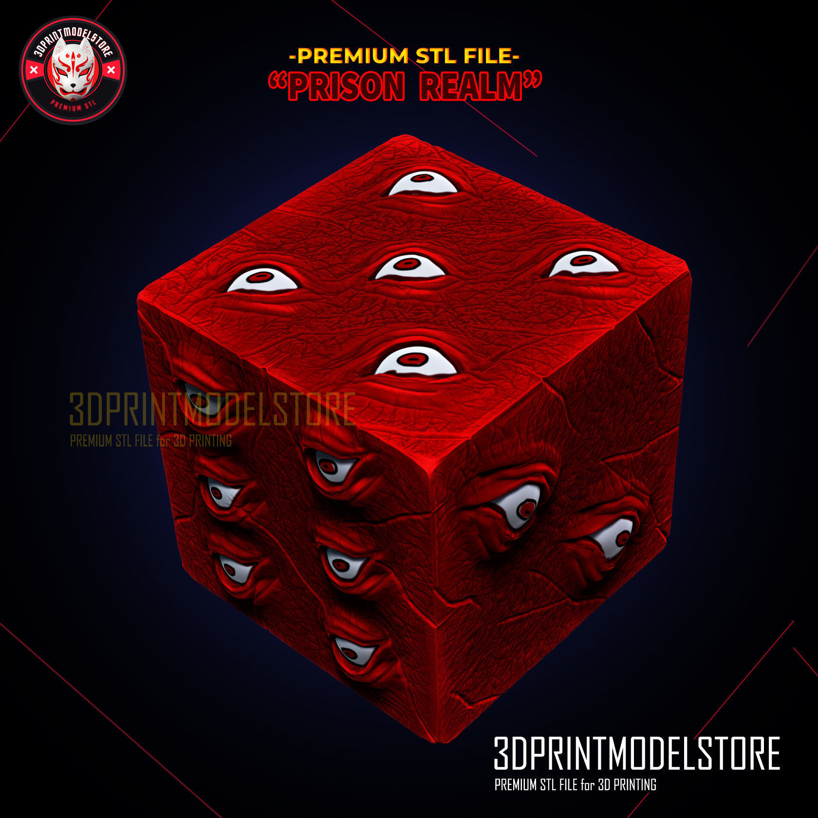 Gojo Satoru Cube - Prison Realm - Jujutsu Kaisen Cosplay Mask 3D model ...