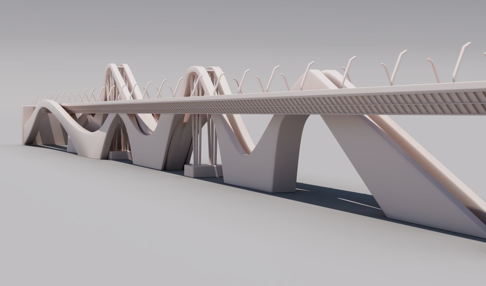 Sheikh Zayed Bridge in ABU DHABI printable model 3D model 3D printable ...