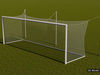 3D model Football - Soccer Goal - Ropes support VR / AR / low-poly ...
