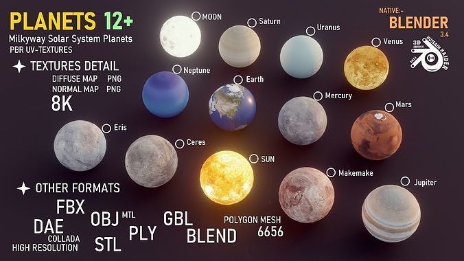 3D model Low Poly Planets VR / AR / low-poly | CGTrader