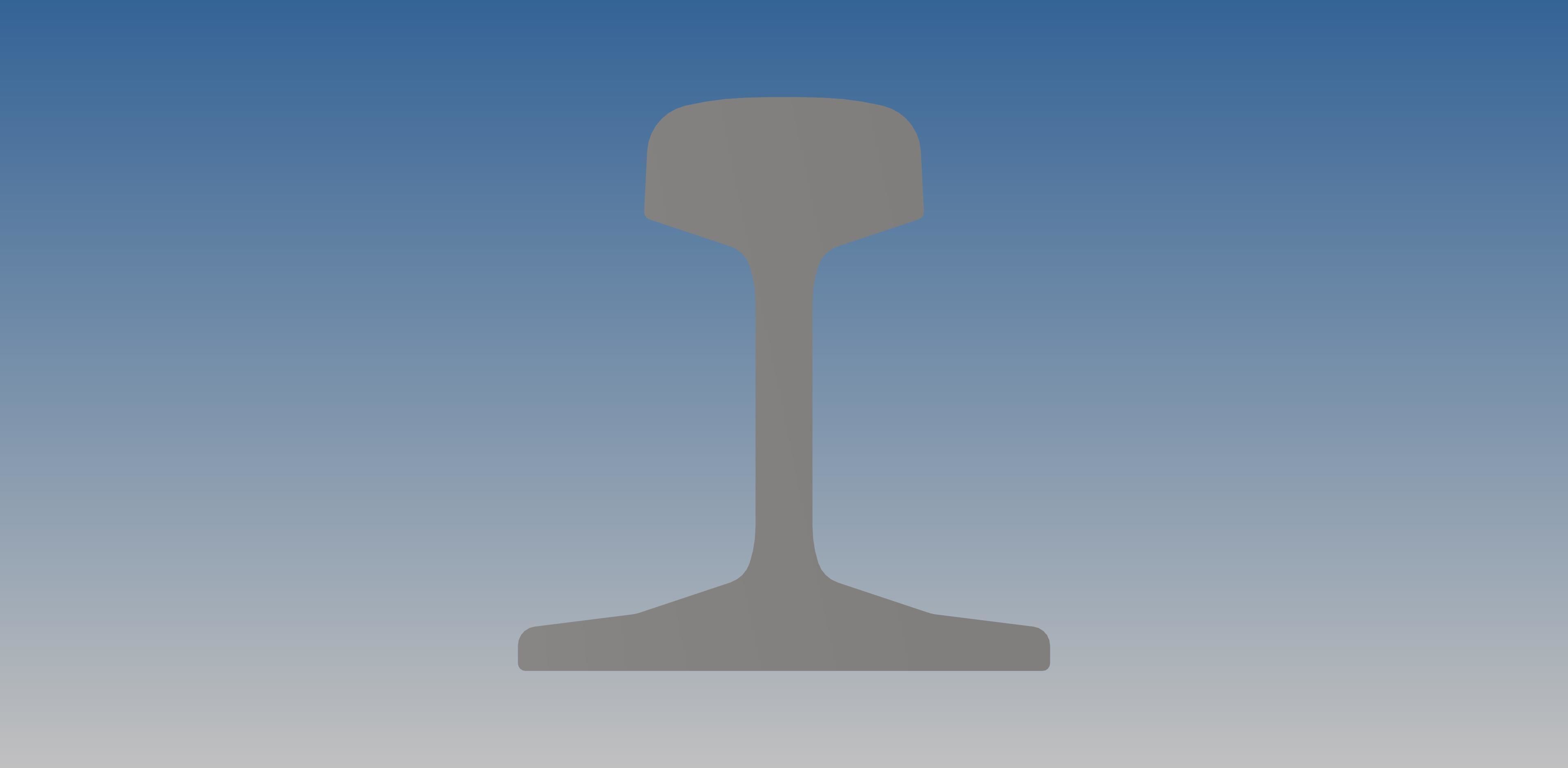 British Standard-EN13674 50E2 rail 3D model | CGTrader