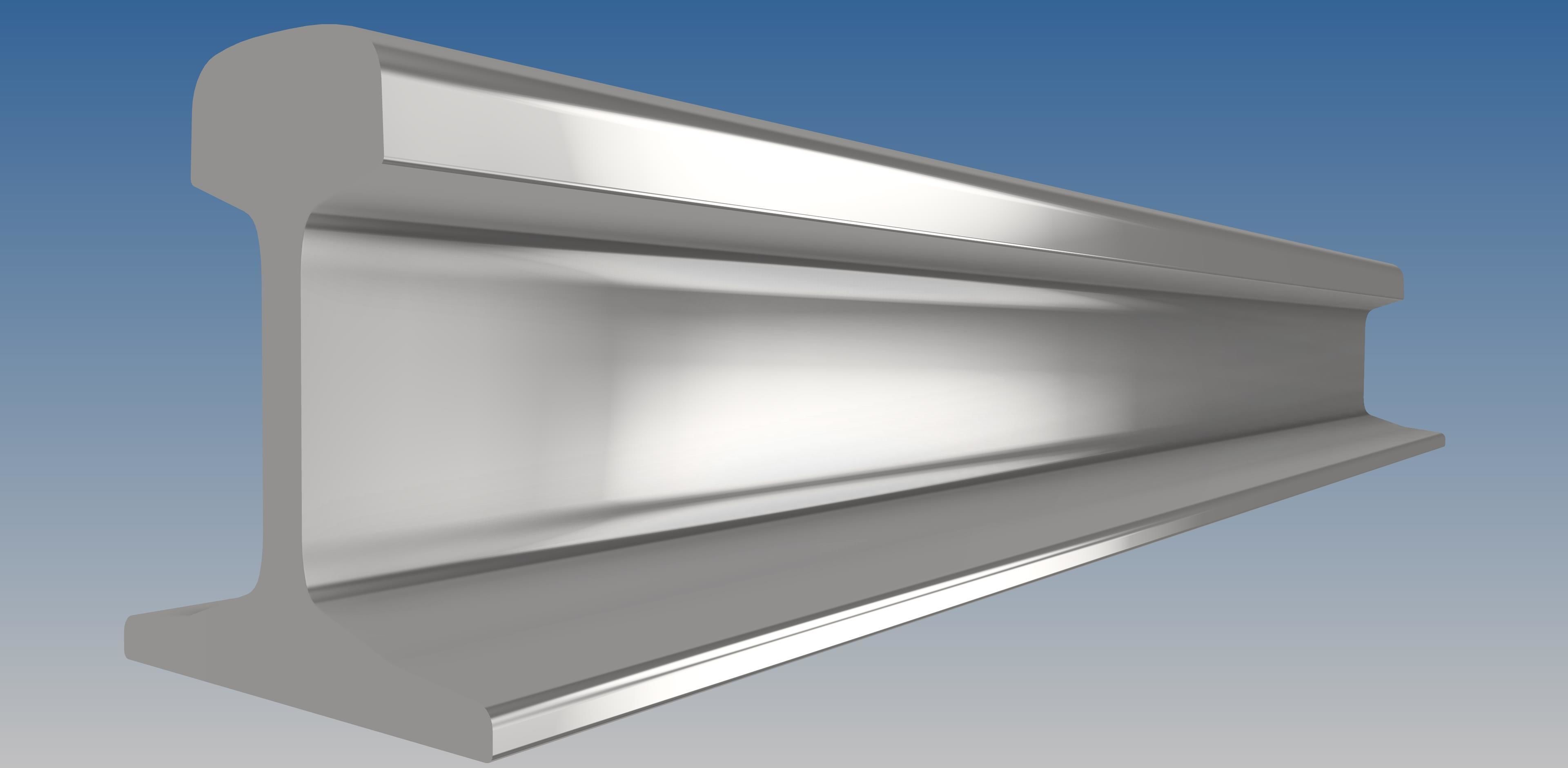 British Standard-EN13674 50E2 rail 3D model | CGTrader