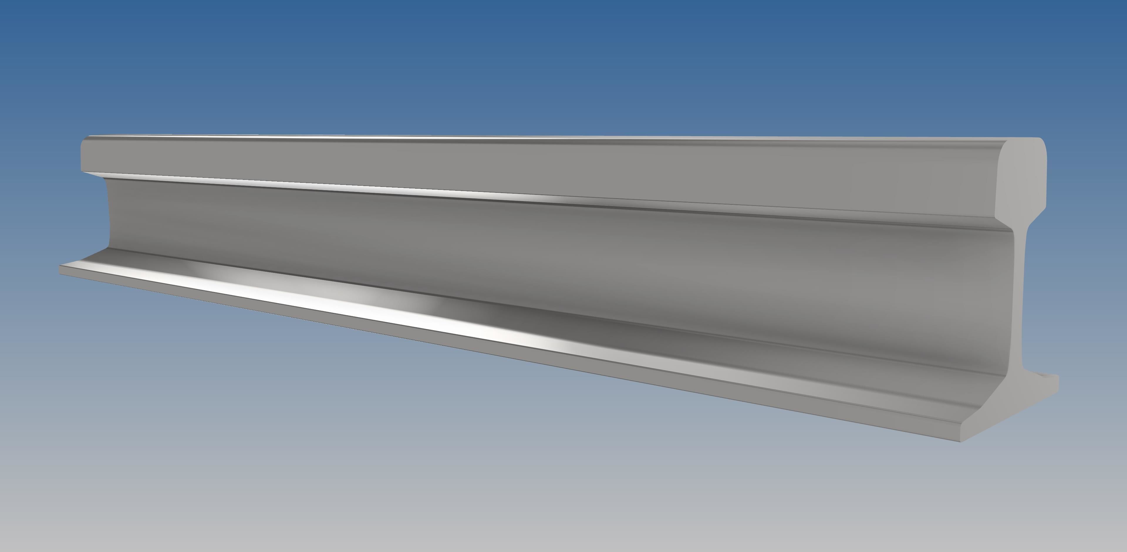 British Standard-EN13674 50E5 rail 3D model | CGTrader