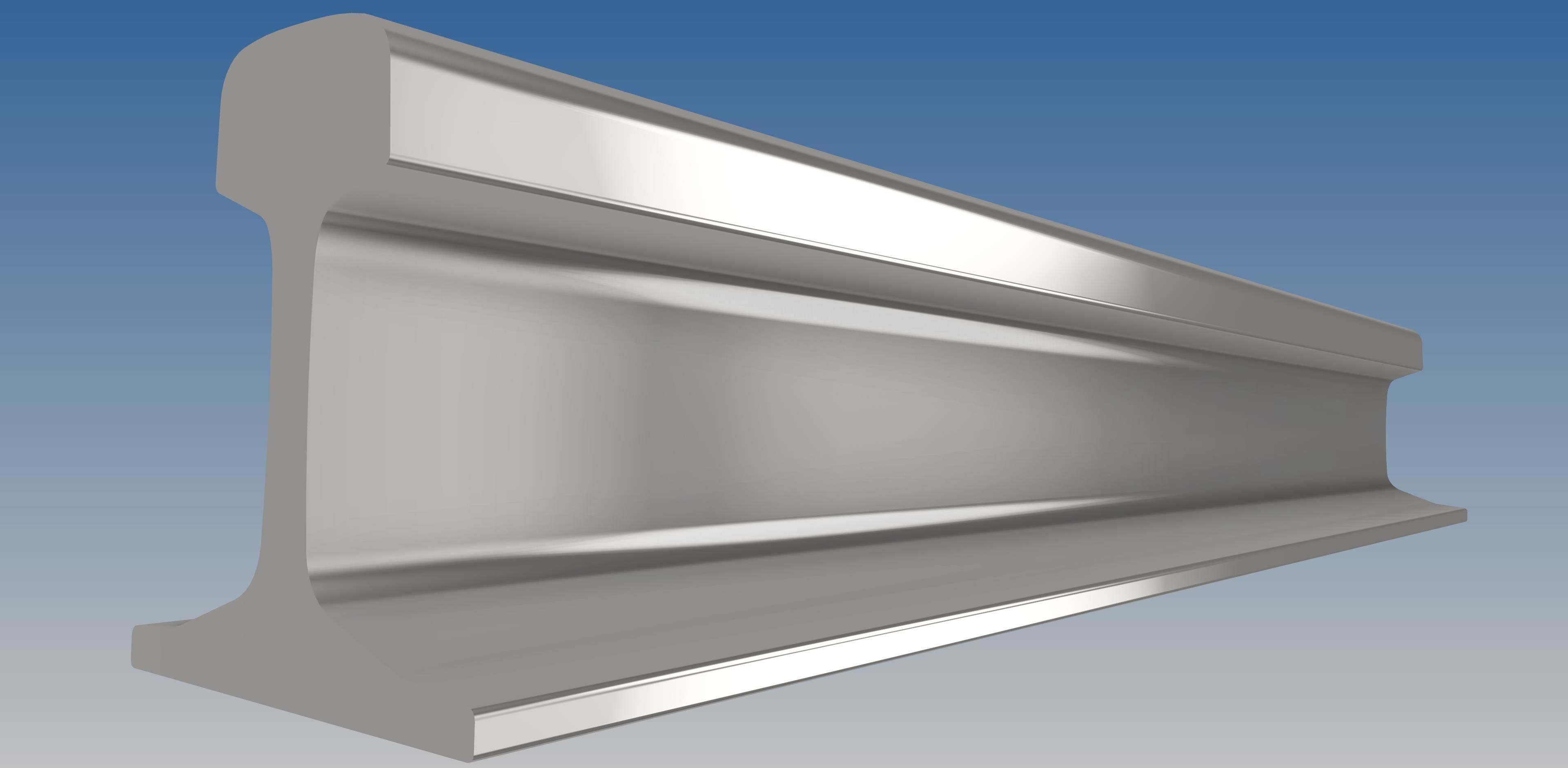 British Standard-EN13674 54E1 rail 3D model | CGTrader
