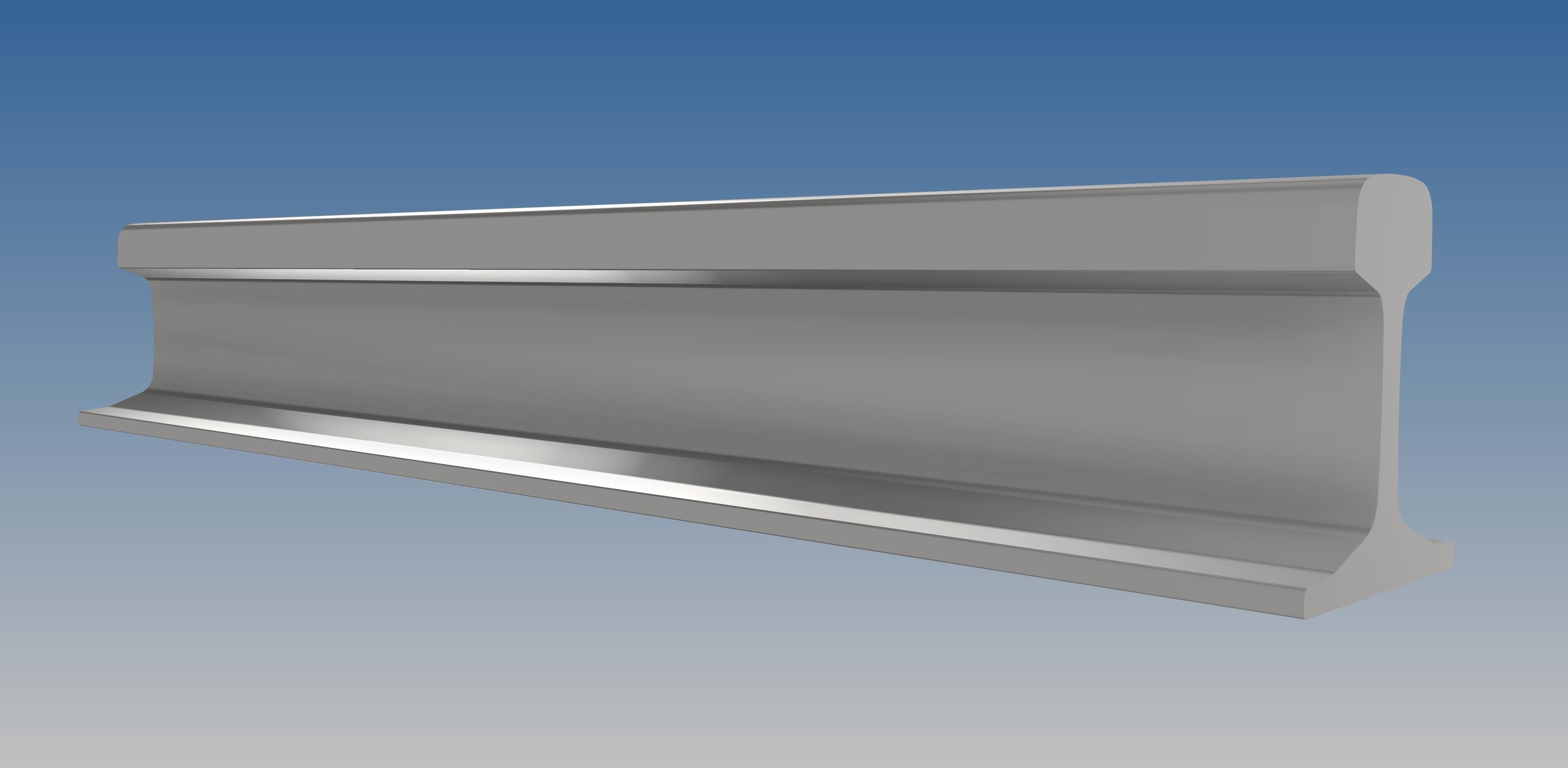 British Standard-EN13674 54E1 rail 3D model | CGTrader