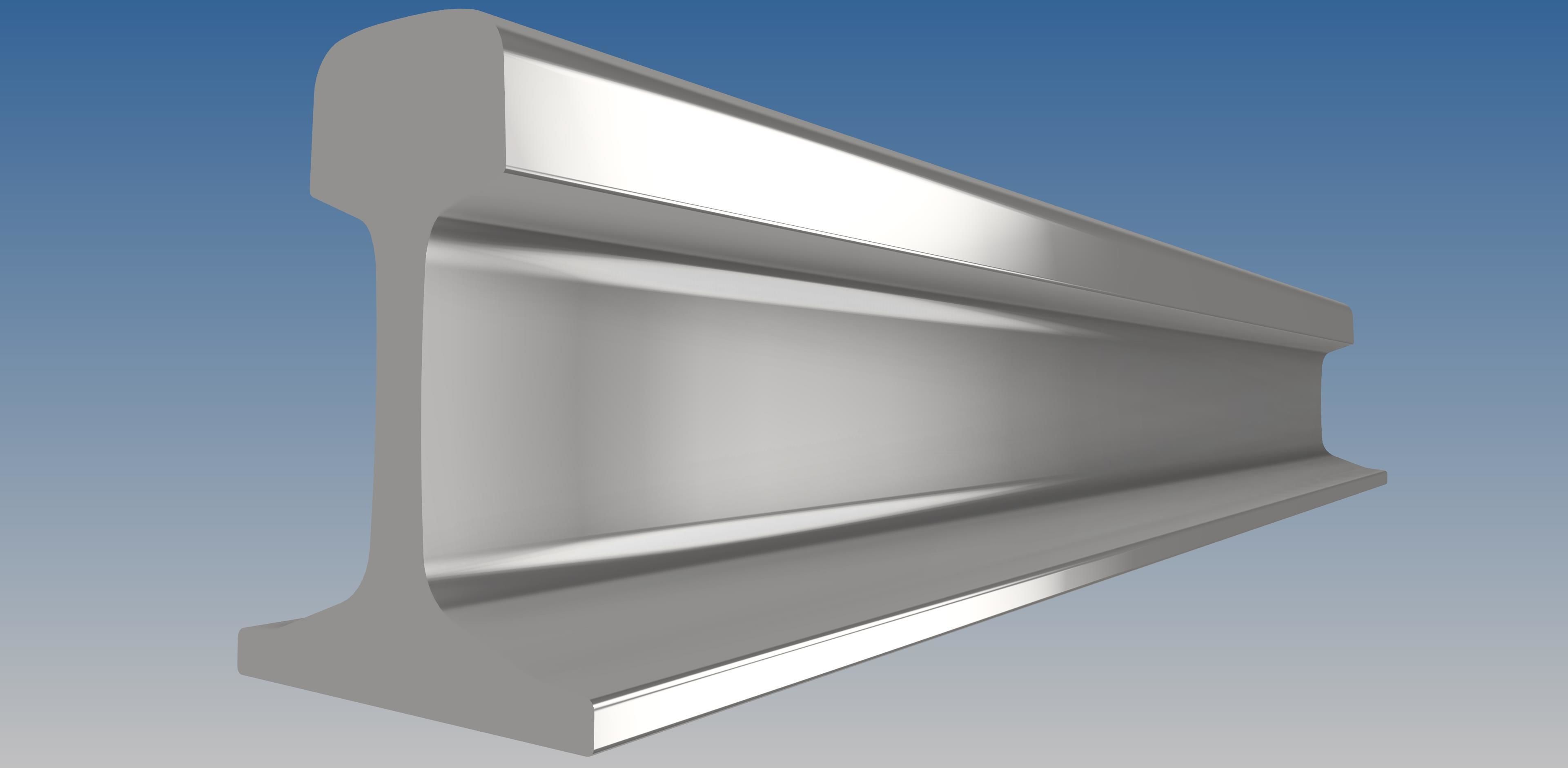 British Standard-EN13674 54E2 rail 3D model | CGTrader