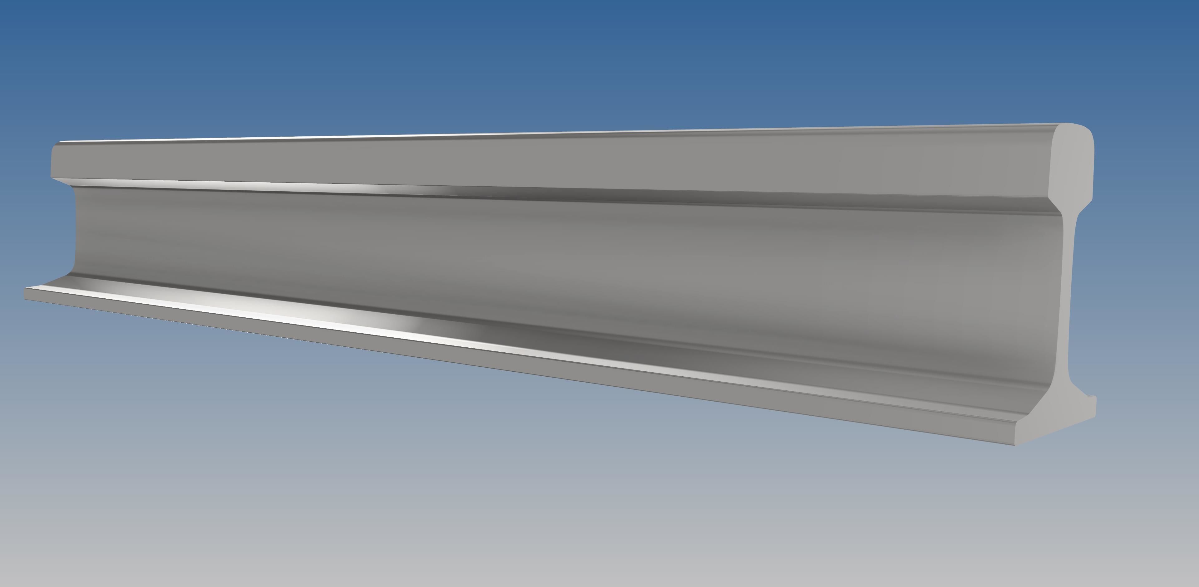 British Standard-EN13674 54E2 rail 3D model | CGTrader