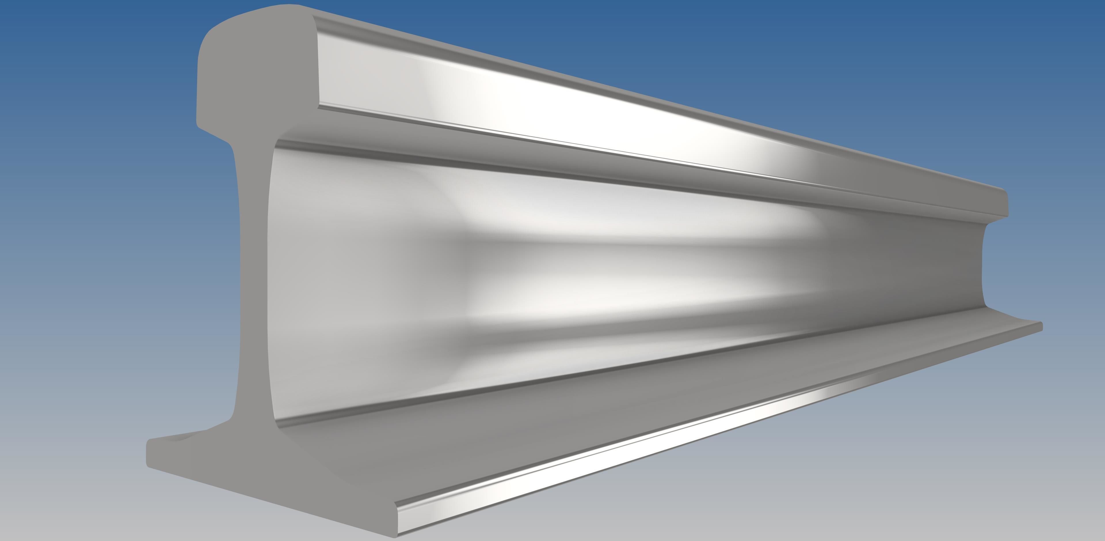 British Standard-EN13674 60E1 rail 3D model | CGTrader